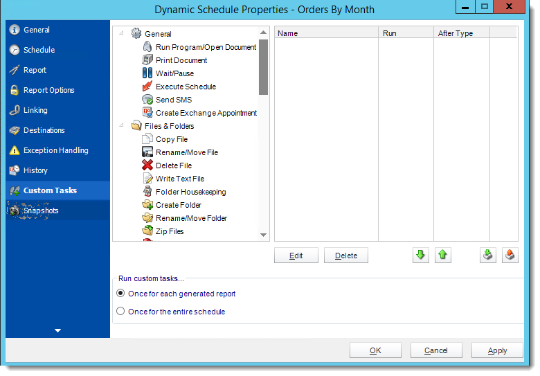 How do I setup a Dynamic Schedule for Crystal Reports in CRD?